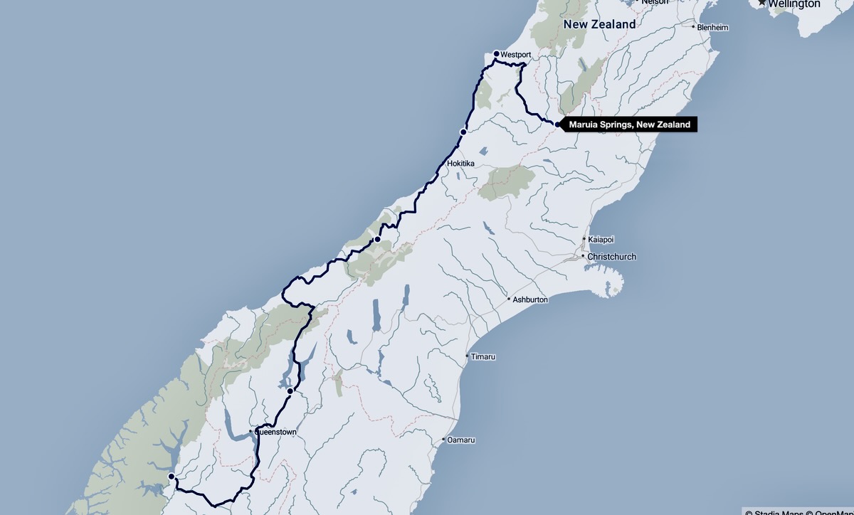 New Zealand Road Trip Route - Mel On The Go